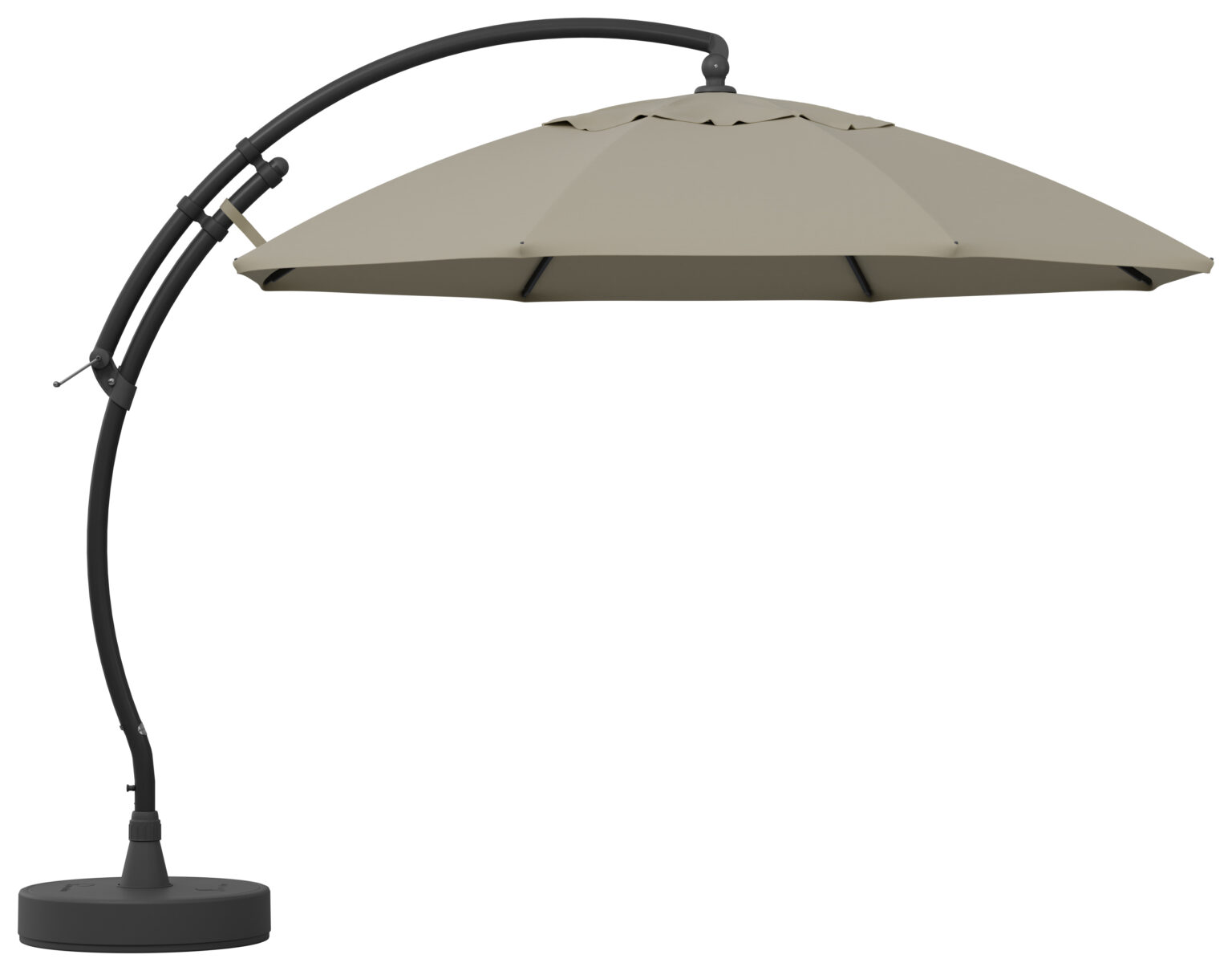 13' Curve Parasol (full unit with sand base) - Sungarden Canada